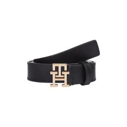Tommy Hilfiger Ledergürtel »TH LOGO 2.5 cm breit«, Eleganter Gürtel mit TH-Logoschnalle Black