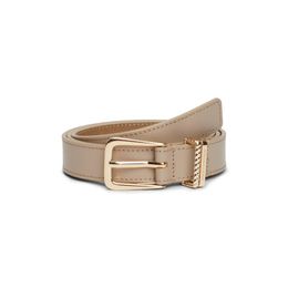 Tommy Hilfiger Lederg&uuml;rtel &raquo;TH LUXE 2.5 cm breit&laquo; mit Logopr&auml;gung Beige