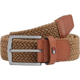 Tommy Hilfiger Herren Flechtg&uuml;rtel &raquo;DENTON ELASTIC 3,5 cm breit&laquo; Gr&ouml;&szlig;enverstellbar braun