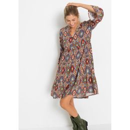 bonprix Minikleid &raquo;Minikleid aus flie&szlig;ender Viskose&laquo; Minikleid aus flie&szlig;ender Viskose orange / blau / gr&uuml;n / rot / weiss bedruckt 44 - N-Gr N-Gr 44...