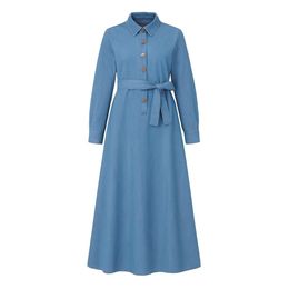 MODAMIHRAM Kleid Damen Gr&ouml;&szlig;e 48 hellblau Winterkleid