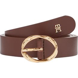 Tommy Hilfiger Lederg&uuml;rtel &raquo;TH CHIC 2.5 cm breit&laquo; Gr&ouml;&szlig;enverstellbar Rich Walnut