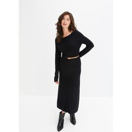 bonprix Strickkleid &raquo;Maxi-Strickkleid aus Viskose-Mix&laquo; Maxi-Strickkleid aus Viskose-Mix schwarz 40/42 (M) - N-Gr N-Gr 40/42 (M) Strickkleid im...