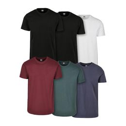 Urban Classics T-Shirt &raquo;Herren Basic Tee 6-Pack&laquo; 1 Stk. blk/blk/wht/rdwn/bttlgrn/nvy XL XL KLARES DESIGN: Minimalistisch und vielseitig kombinierbar