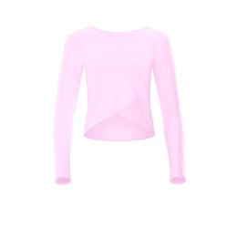 WINSHAPE Damen Langarmshirt &raquo;Cropped Functional Light and Soft&laquo; Overlap-Applikation rosa S