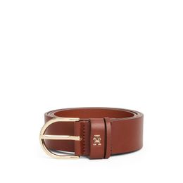 Tommy Hilfiger Ledergürtel »ESSENTIAL EFFORTLESS 3, 5 cm breit« Damengürtel, 3, 5 cm breit, casual und Jeans, ovale Einfachdornschließe Winter Cognac