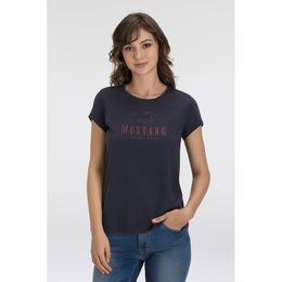 Mustang T-Shirt &raquo;Alina C Print&laquo; blue night XL XL Bedrucktes T-Shirt von Mustang