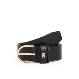 Tommy Hilfiger Ledergürtel »ESSENTIAL EFFORTLESS 3, 5 cm breit«, Damengürtel, 3, 5 cm breit, casual und Jeans, ovale Einfachdornschließe Black