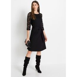 bonprix Jerseykleid &raquo;Jerseykleid&laquo; Jerseykleid schwarz 48/50 (XL) - N-Gr N-Gr 48/50 (XL) Jerseykleid mit modischen Spitzen&auml;rmeln f&uuml;r einen femininen...