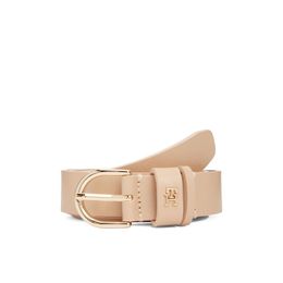 Tommy Hilfiger Lederg&uuml;rtel &raquo;ESSENTIAL EFFORTLESS 2.5 cm breit GOLD&laquo; Clayed Pebble