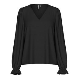 Pieces Damen Pieces Langarmshirt &raquo;PCTIFFANY LS V-NECK TOP NOOS BC&laquo; schwarz XS