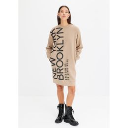 bonprix Sweatkleid »Oversize-Sweatkleid aus weichem Baumwoll-Mix« Oversize-Sweatkleid aus weichem Baumwoll-Mix khakibeige 56/58 (XXXL) - N-Gr N-Gr...