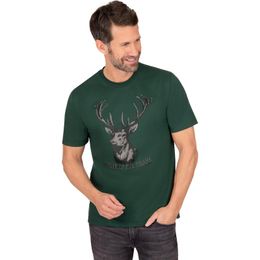 TRIGEMA T-Shirt &raquo;T-Shirt mit Hirschmotiv&laquo; 1 Stk. tanne M M DELUXE-Single-Jersey