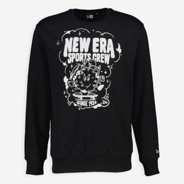 New Era Schwarzes Sweatshirt mit gro&szlig;em wei&szlig;en Aufdruck