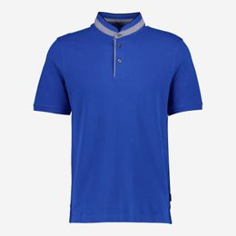 Bugatti Blaues T-Shirt mit Knopfleiste