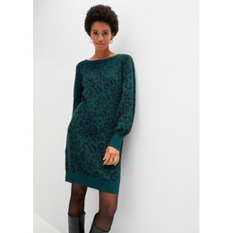 bonprix Strickkleid &raquo;Strickkleid&laquo; Strickkleid dunkelgr&uuml;n leo 40/42 (M) - K-Gr K-Gr 40/42 (M) Strickkleid als vielseitiger Begleiter f&uuml;r...
