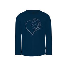 TRIGEMA T-Shirt »Niedliches Shirt mit Glitzersteinen«, 1 Stk. navy 116 116 Elastischer Feinripp