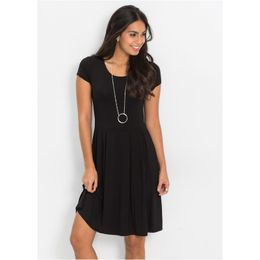 bonprix Jerseykleid &raquo;Jerseykleid aus Viskose-Mix&laquo; Jerseykleid aus Viskose-Mix schwarz 46 - N-Gr N-Gr 46 Jerseykleid mit femininem Stil f&uuml;r ein...