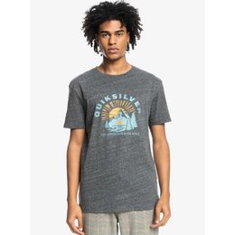 Quiksilver T-Shirt »Mountain Side« Charcoal Heather M M Bio-Stoff: Leichter Bio-Baumwollstoff
