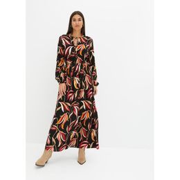bonprix Maxikleid &raquo;Maxikleid aus reiner Viskose&laquo; Maxikleid aus reiner Viskose schwarz floral 54 - N-Gr N-Gr 54 Maxikleid aus reiner Viskose f&uuml;r ein...