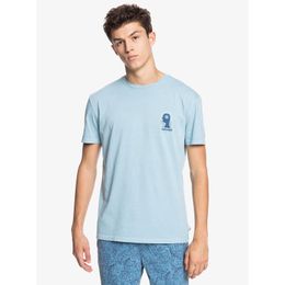 Quiksilver T-Shirt »Earth Running« Blue Heaven M M Stoff: leichter Bio-Baumwollstoff