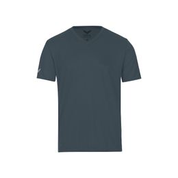 TRIGEMA T-Shirt &raquo;V-Shirt COOLMAX &laquo; 1 Stk. anthrazit XL XL Reflektierende TRIGEMA-Schwinge auf der Brust