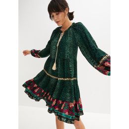 bonprix Tunikakleid &raquo;Tunika-Kleid aus flie&szlig;ender Viskose&laquo; Tunika-Kleid aus flie&szlig;ender Viskose dunkelgr&uuml;n leo bedruckt 42 - N-Gr N-Gr 42 Tunikakleid...