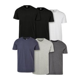 Urban Classics T-Shirt &raquo;Herren Basic Tee 6-Pack&laquo; 1 Stk. blk/blk/wht/nvy/hthrgry/chrcl S S KLARES DESIGN: Minimalistisch und vielseitig kombinierbar