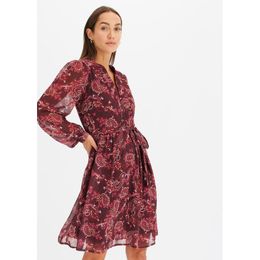 bonprix Chiffonkleid bordeaux paisley 36 - N-Gr N-Gr 36 Chiffonkleid mit femininem Stil f&uuml;r einen modischen Auftritt