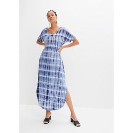 bonprix Maxikleid blau/weiß bedruckt 44/46 (L) - N-Gr N-Gr 44/46 (L) Maxikleid im lässigen Casual-Stil für entspannte Auftritte