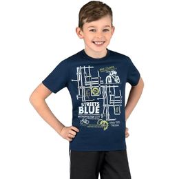 TRIGEMA T-Shirt &raquo;T-Shirt mit modischem Druckmotiv&laquo; 1 Stk. night-blue 128 128 Single-Jersey