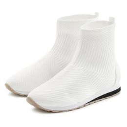 Vivance Stiefelette »Sneaker« aus elastischem Material, zum Reinschlüpfen VEGAN weiß 40 40 Sock Sneaker zum Reinschlüpfen im modernen Look aus...