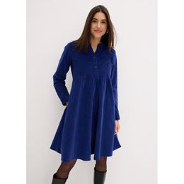 bonprix Midikleid »Kleid aus Baumwollcord« Kleid aus Baumwollcord mitternachtsblau 56 - N-Gr N-Gr 56 Midikleid aus Baumwollcord für einen lässigen...
