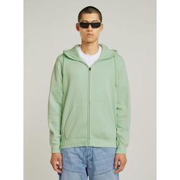 G-Star Raw G-STAR Longpullover &raquo;Premium Core Hooded Zip Sweater&laquo; birds egg green XL XL Kapuze mit Kinnschutz und Kordelzug