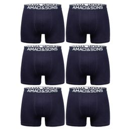 Amaci&Sons Amaci&Sons 6er Pack Boxershorts Robbie in Navyblau/Navyblau | Gr.: XXL