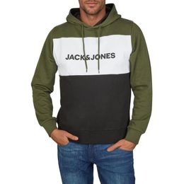 Jack & Jones Jack & Jones Pullover JWHLOGO BLOCKIN in Oliv | Gr.: L