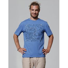 wat? Apparel T-Shirt Landschaft in Bright Blue | Gr.: 50