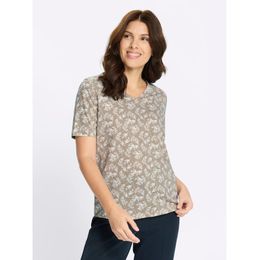 Sieh an! V-Shirt in sesam-ecru-bedruckt | Gr.: 56