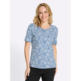 Sieh an! Kurzarm-Shirt in eisblau-himmelblau-bedruckt | Gr.: 56