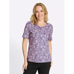 Sieh an! Kurzarm-Shirt in flieder-feige-bedruckt | Gr.: 46