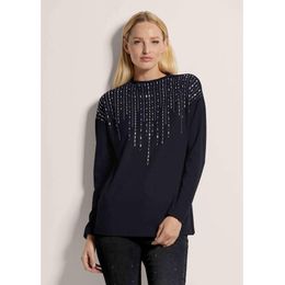 Madeleine Mode MADELEINE Sweatshirt mit Strass-Besatz in schwarz | Gr.: 36