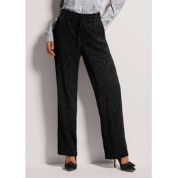 Madeleine Mode MADELEINE Jacquard-Hose zum Schl&uuml;pfen in schwarz | Gr.: 34