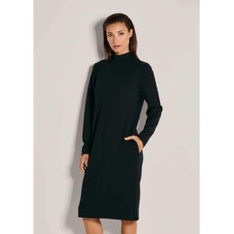 Madeleine Mode MADELEINE Jersey-Kleid mit Stehkragen, Midil&auml;nge in schwarz | Gr.: 48