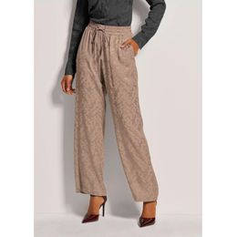 Madeleine Mode MADELEINE Jacquard-Hose zum Schl&uuml;pfen in caramel | Gr.: 40