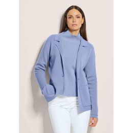 Madeleine Mode MADELEINE Strickjacke aus Merinowolle und Kaschmir in stahlblau | Gr.: 34