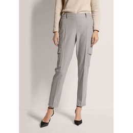 Madeleine Mode MADELEINE Uni Cargohose mit Taschen, 7/8-L&auml;nge in hellgrau / melange | Gr.: 17