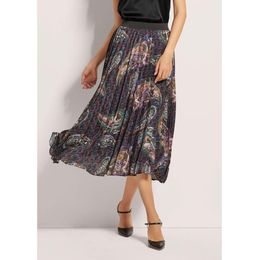 Madeleine Mode MADELEINE Eleganter Midirock mit Paisley-Design in multicolor / schwarz | Gr.: 48