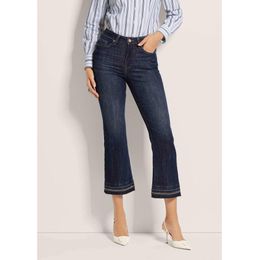 Madeleine Mode MADELEINE Ausgestellte Jeans mit Strass-Deko und Fransen in darkblue | Gr.: 21