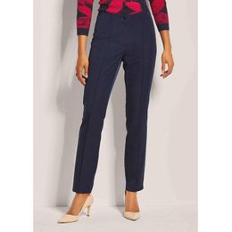 Madeleine Mode MADELEINE Slim Fit Stretchhose mit Biesen in marine | Gr.: 18