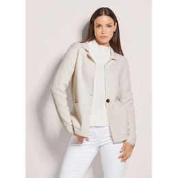 Madeleine Mode MADELEINE Strickjacke aus Merinowolle und Kaschmir in wollwei&szlig; | Gr.: 34